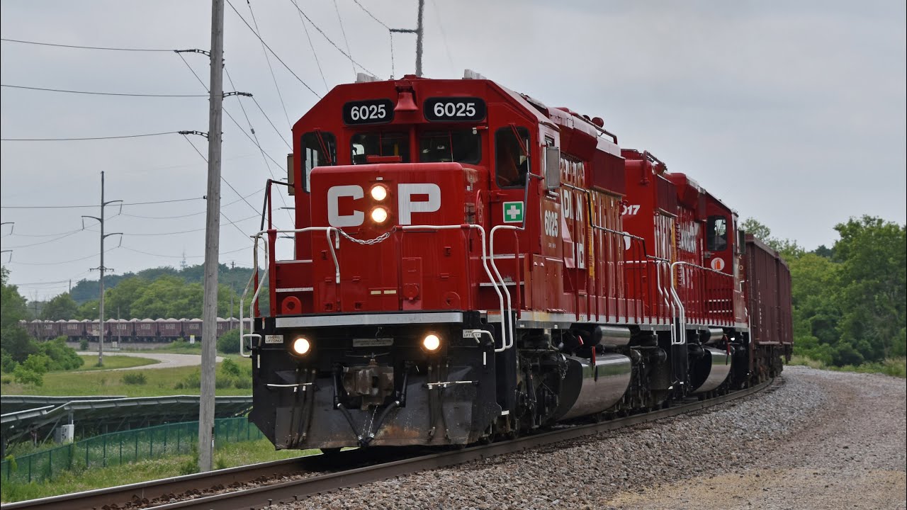 CPKC Ballast Train With a CP SD40-2 Duo - YouTube