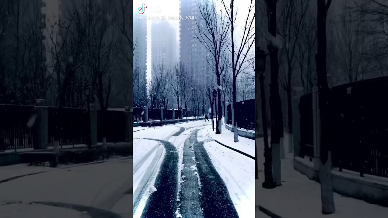 China Shenyang city in 2020 . Snow falling in China - YouTube