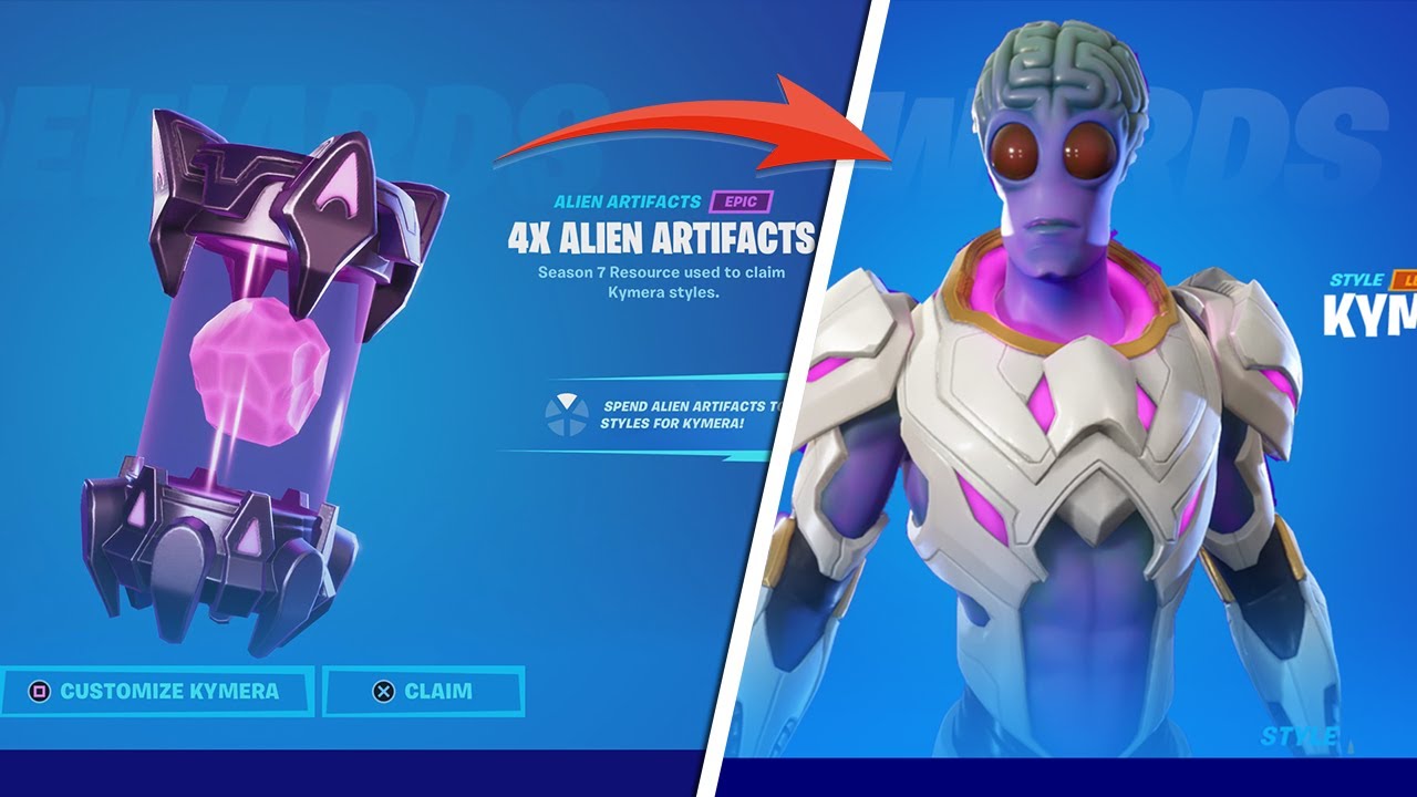 How to UNLOCK ALL KYMERA STYLES in Fortnite! (All Alien Artifact ...