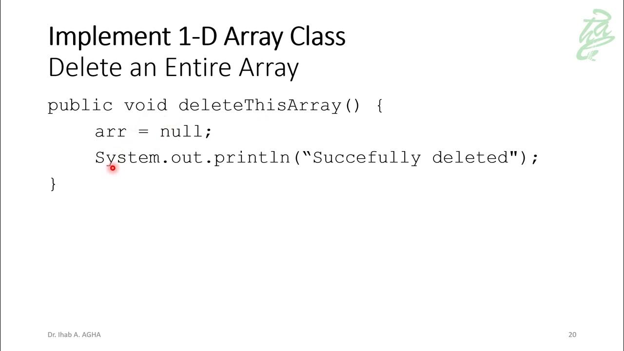09 - Arrays: Delete Array - YouTube