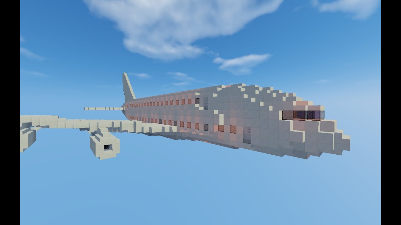 Airbus A380 échelle 1:1 (MINECRAFT) design:{Lorddakr} - YouTube