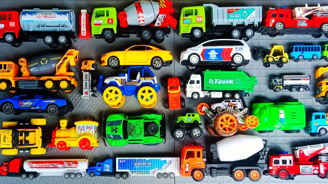 Monster jam , mobil damkar , mixer truck , kereta api , mobil ...