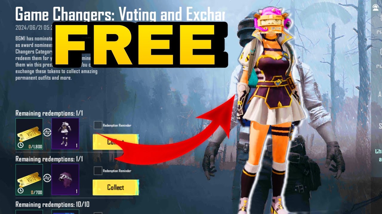 New BGMI Events | Game Changers: Voting and Exchange Centre | Free ...