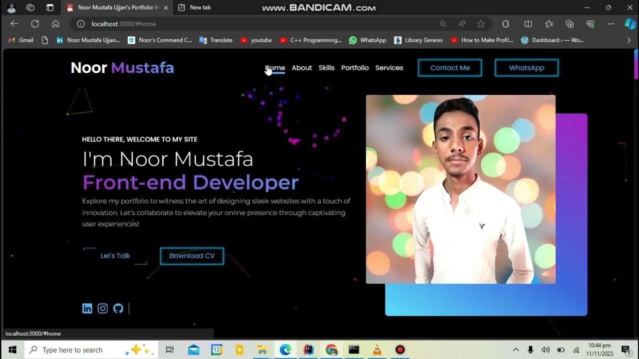 Next Level 🚀ReactJs Portfolio Website (NEW 2023) | My Portfolio | ReactJs and Tailwind CSS - YouTube