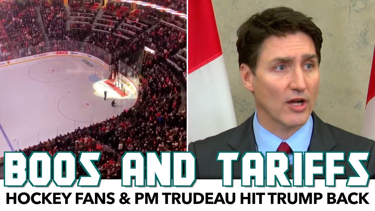 Hockey Fans Boo Trump & Canada Hits Back - YouTube