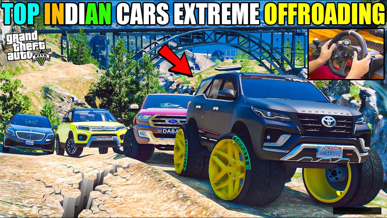 GTA 5 : INDIAN CARS EXTREME OFFROADING IN SNOW FALL ON ICE WATER OMG ...