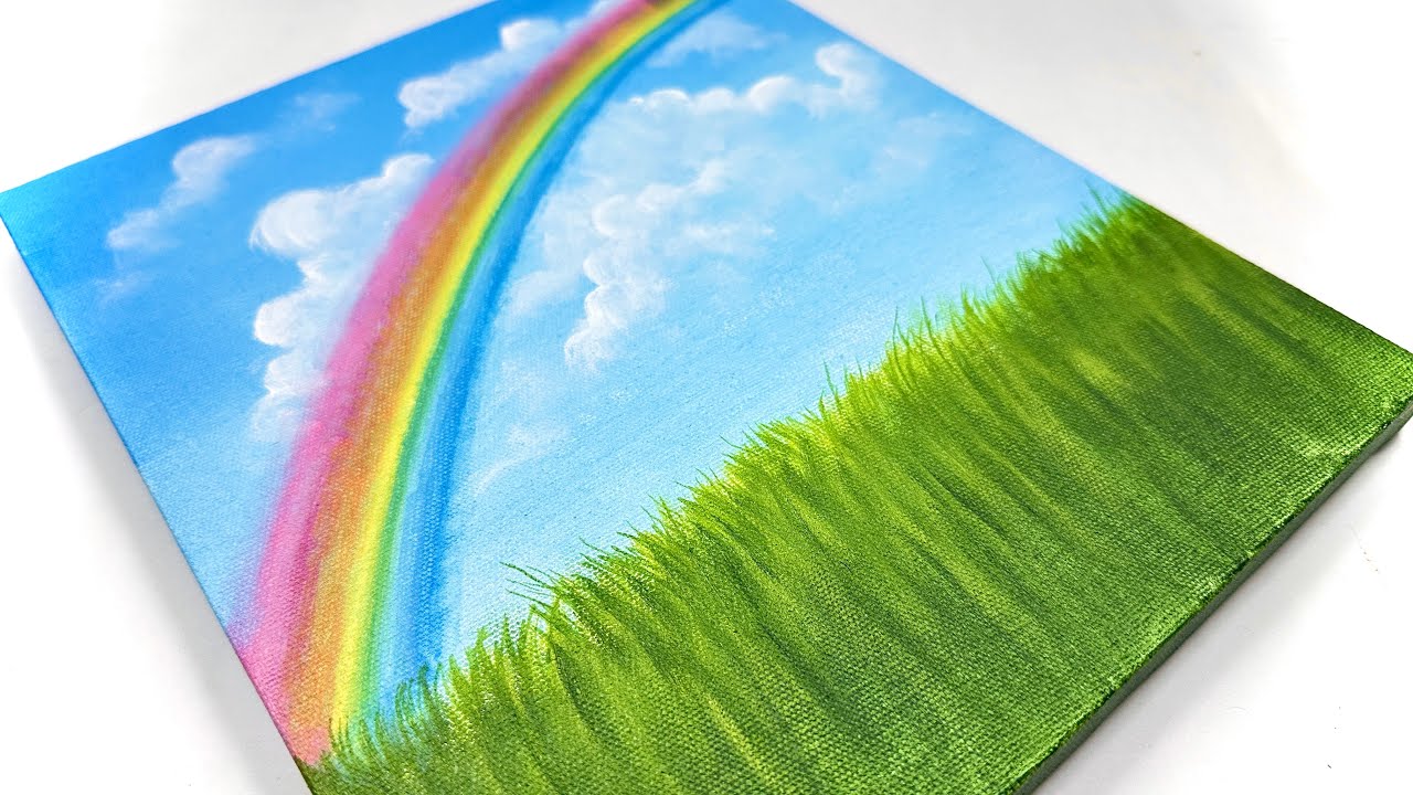 RAINBOW / Acrylic Painting / Step by step - YouTube