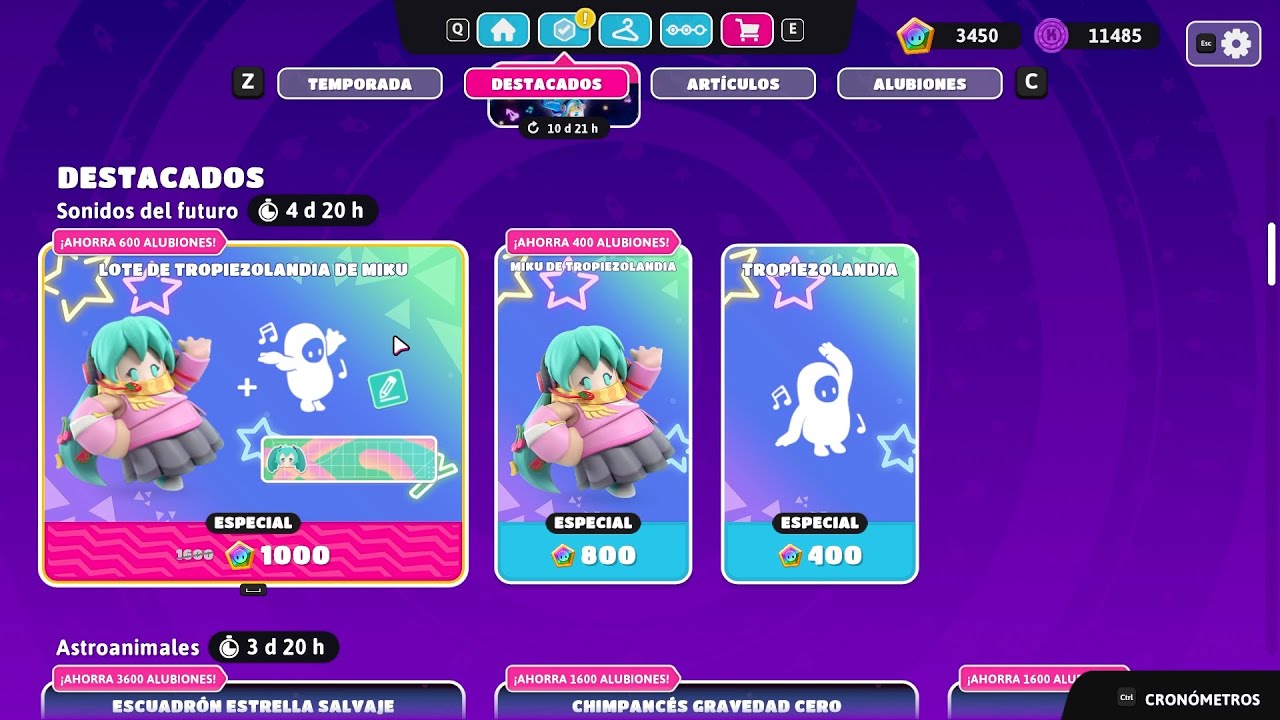 ¡ES HERMOSA! MIKU DISPONIBLE EN LA TIENDA DE FALL GUYS - YouTube