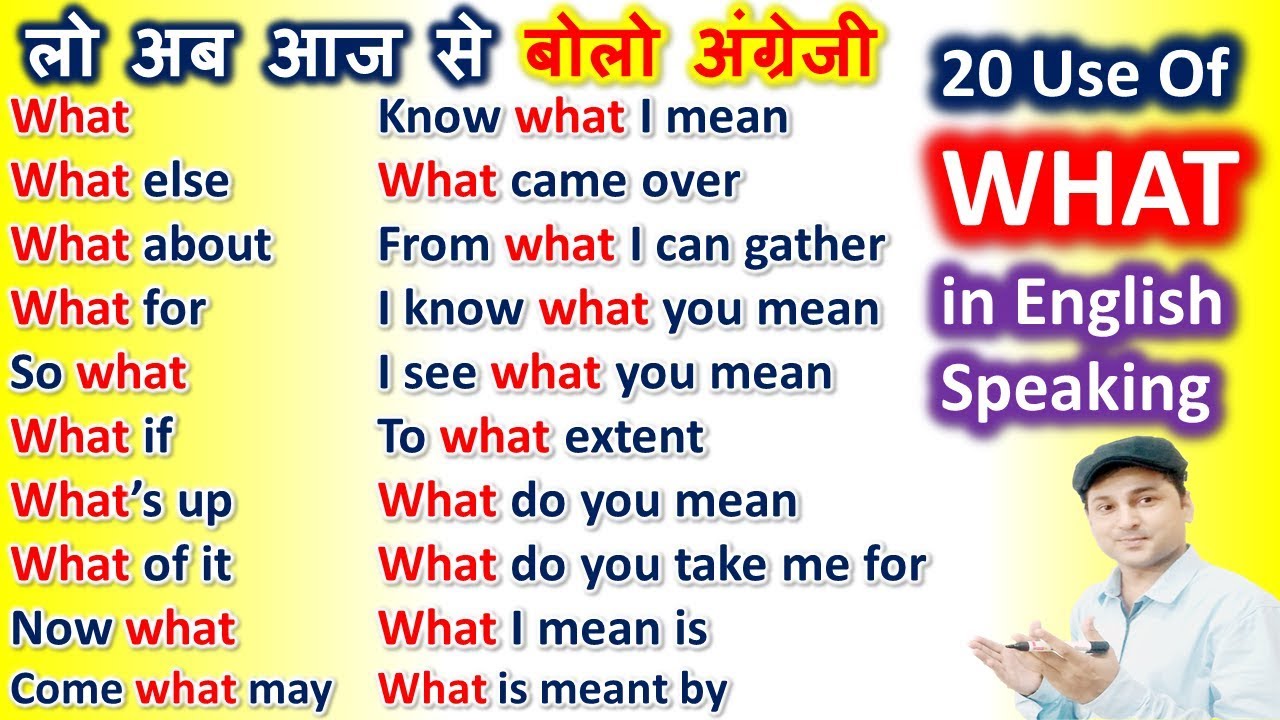 20 Use Of WHAT In English Speaking Basic English Speaking Course N 20 Use Of WHAT In English Speaking Basic English Speaking Course N