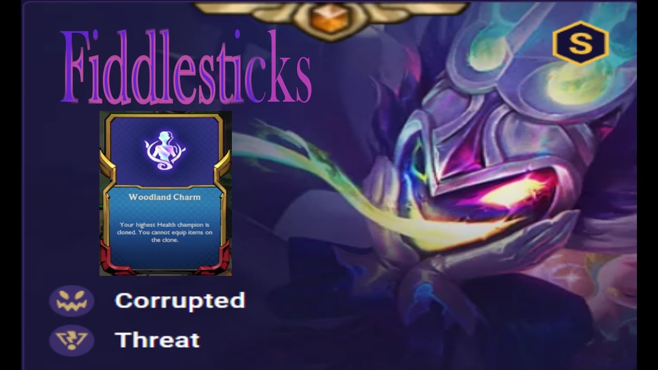 4 Fiddlesticks Frontline with Woodland Charm tanks everything - TFT set ...