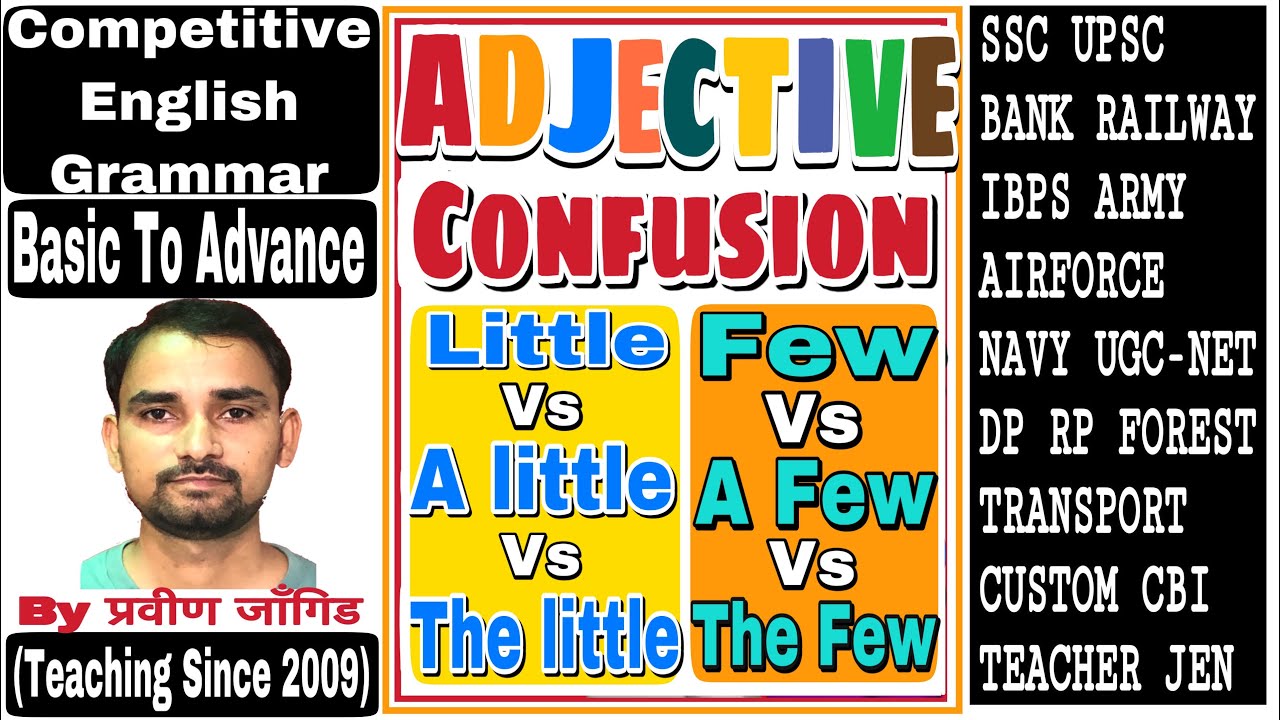 How to Correct use of Little Vs Few , A Little Vs A Few , The Little ...
