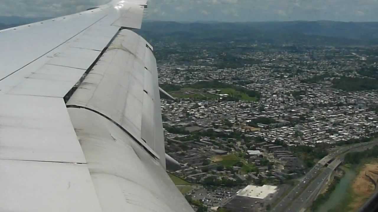 Airplane Landing in San Juan, Puerto Rico - YouTube