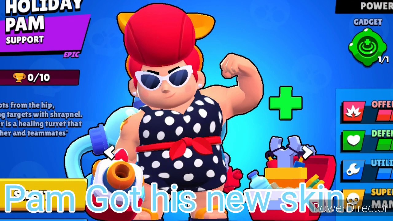 Holiday Pam | Brand New Skin Of Pam | 1st Skin of Pam | #brawlshivyt ...