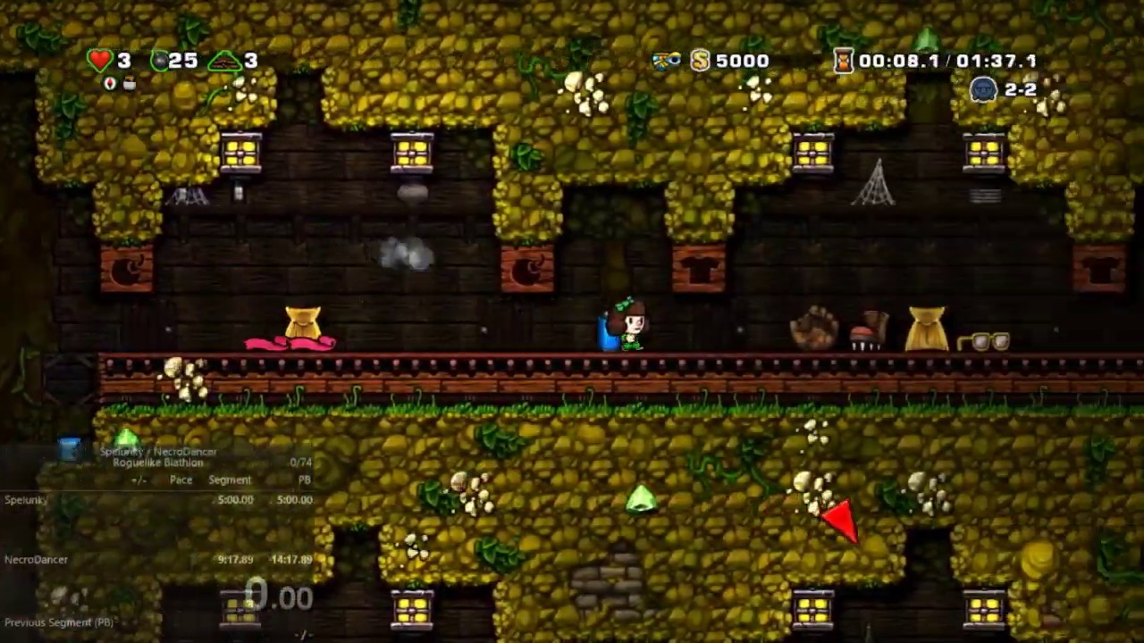 Spelunky HD - "Anubis II to Yama%" - 5:48.783 - YouTube