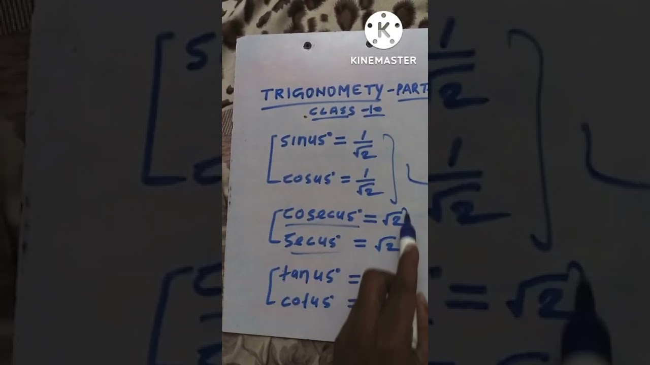 TRIGONOMETRY PART-3 #shortvideo #mathsshorttricks sin45, cos45,cosec45 ...