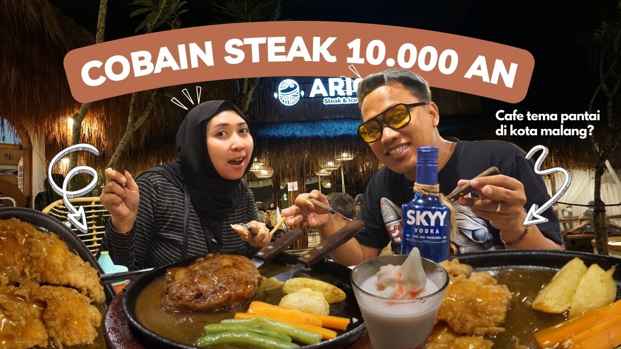 Arigo Steak and Ice Cream 2 ( cafe tema pasir pantai di malang ) - YouTube