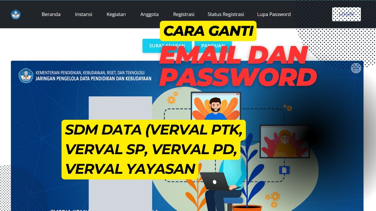 Cara Mengganti Email dan Password SDM Data (Verval-Vervalan) - YouTube