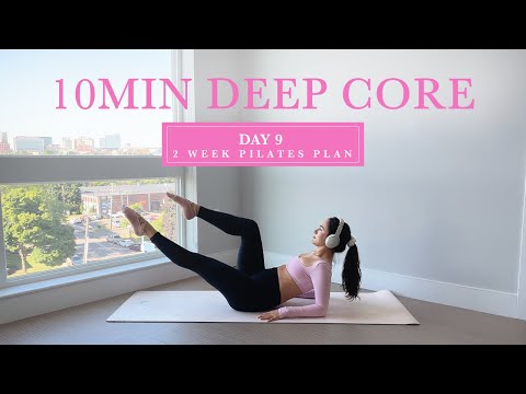 10MIN Toned Abs & Strong Deep Core Pilates //  DAY 9 - 2 Week Pilates Challenge // madeleineabeid