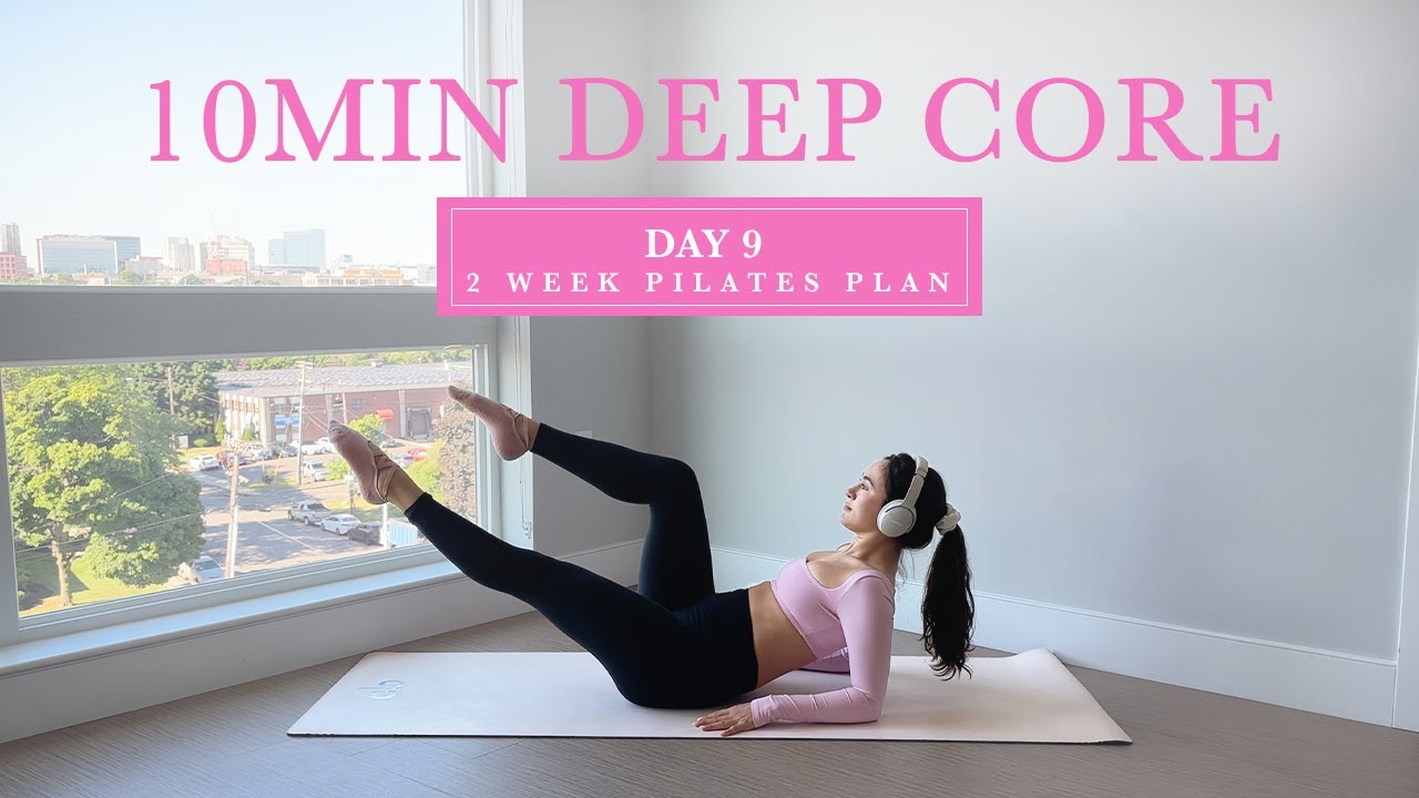 10MIN Toned Abs & Strong Deep Core Pilates // DAY 9 - 2 Week Pilates ...