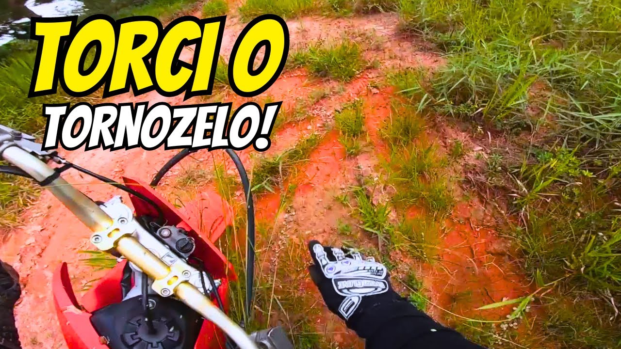 CRF 250F | CAI E TORCI O TORNOZELO!! - YouTube