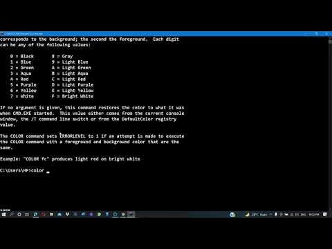 Change Command prompt color | How to change command prompt color | CMD ...