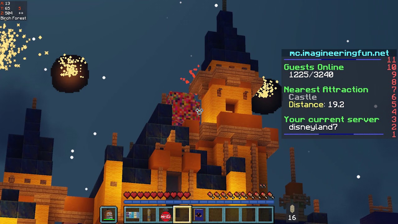 Disnyland Minecraft Fire Works YouTube Disnyland Minecraft Fire Works YouTube