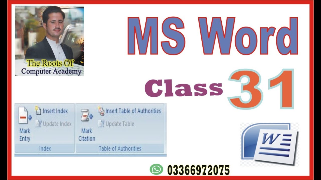MS Word 31 class in pashto - YouTube