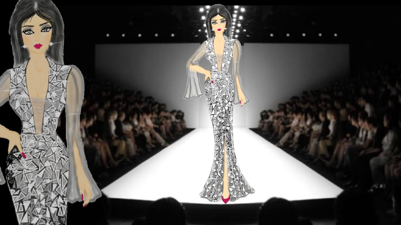 How to draw simple crystal formal dress | simple illustration on mobile ...