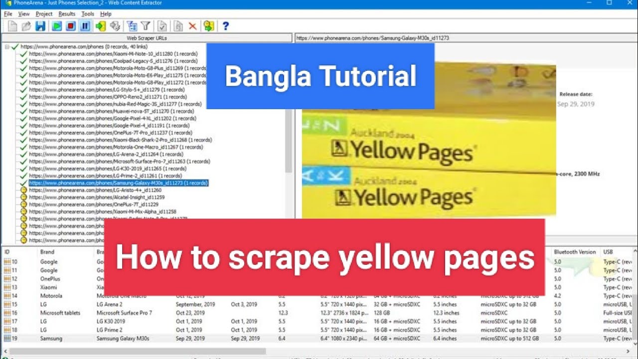 Web Scraping Bangla Tutorial || How to scrape yellow pages || Yellow pages scraping - YouTube