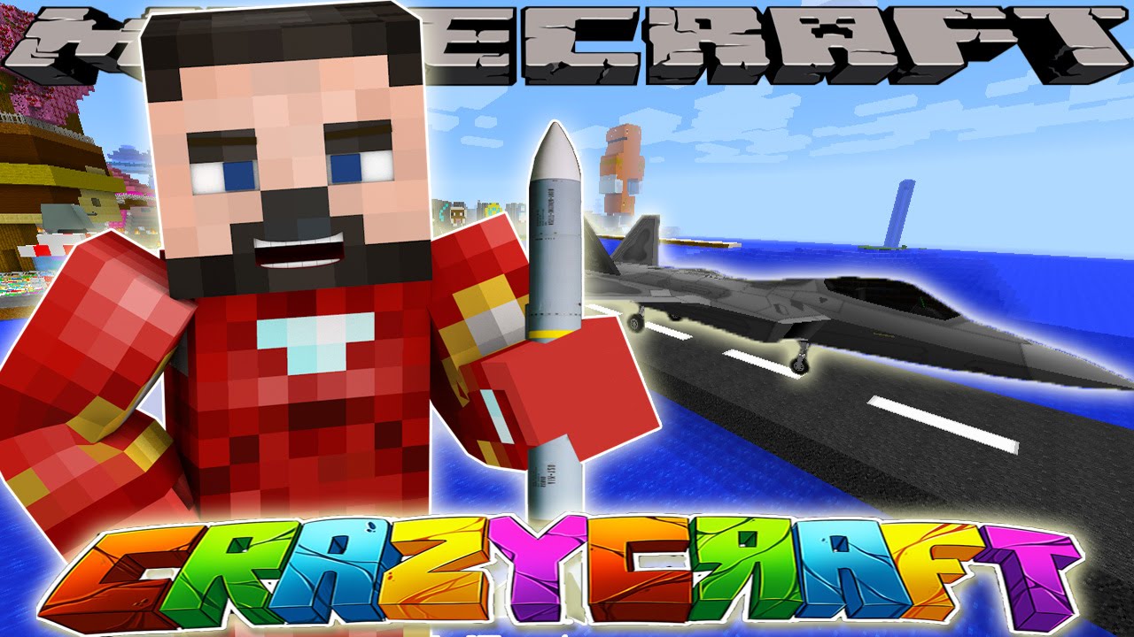 Minecraft Crazy Craft - FIGHTER PILOTS!! - YouTube