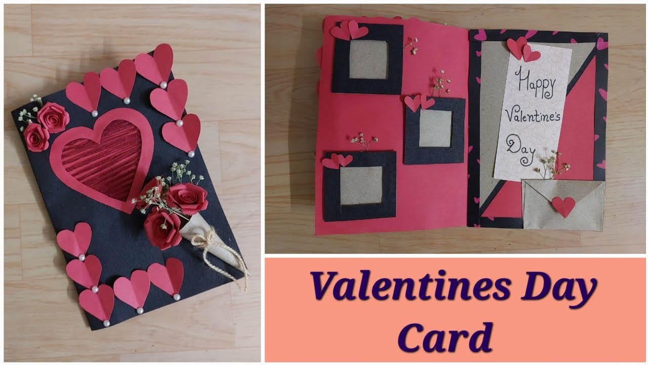 Valentines Day Card Making | How To Make Greeting Card For Valentines ...