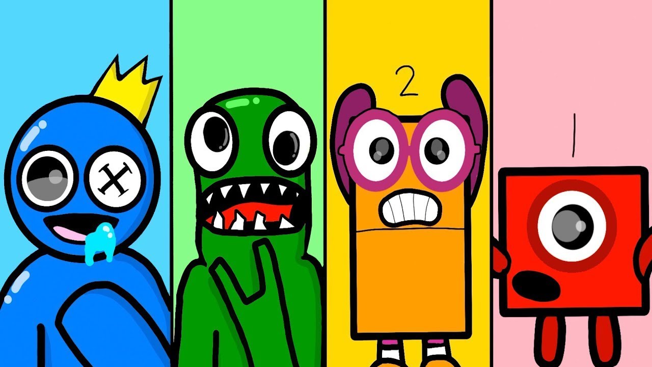 Paranoid meme Rainbow Friends Roblox animation | Numberblocks ...
