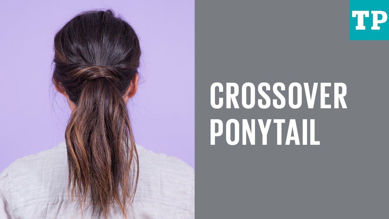 How to do a crossover ponytail - YouTube