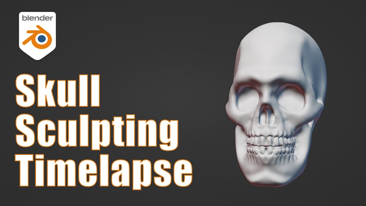 Sculpting male skull in Blender | Timelapse - YouTube