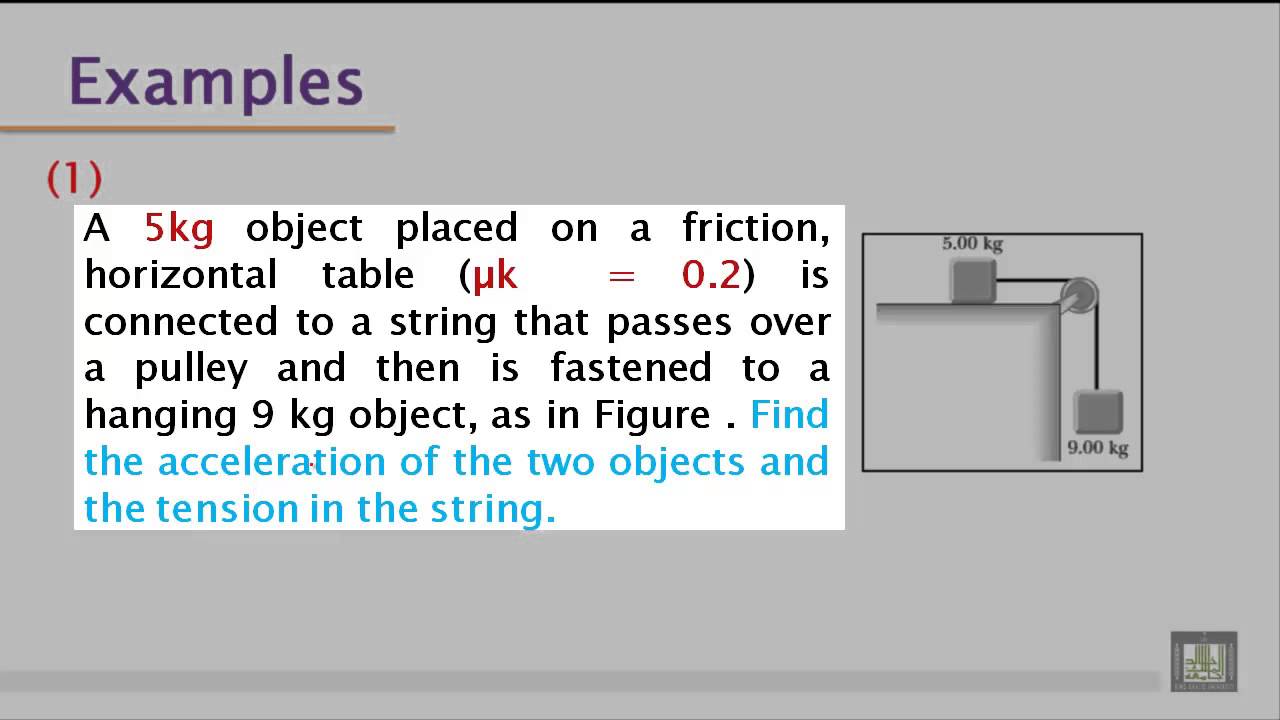 Phys - Ch-4 : Newton`s laws 3 - YouTube