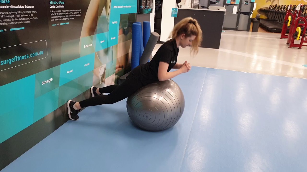 Fitball Back Extension - YouTube