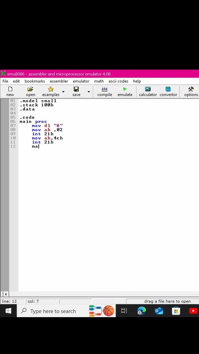 How To Print 'A' Without Using ASCII Value in EMU8086💻| Assembly LanguageTutorial#studyzone # ...
