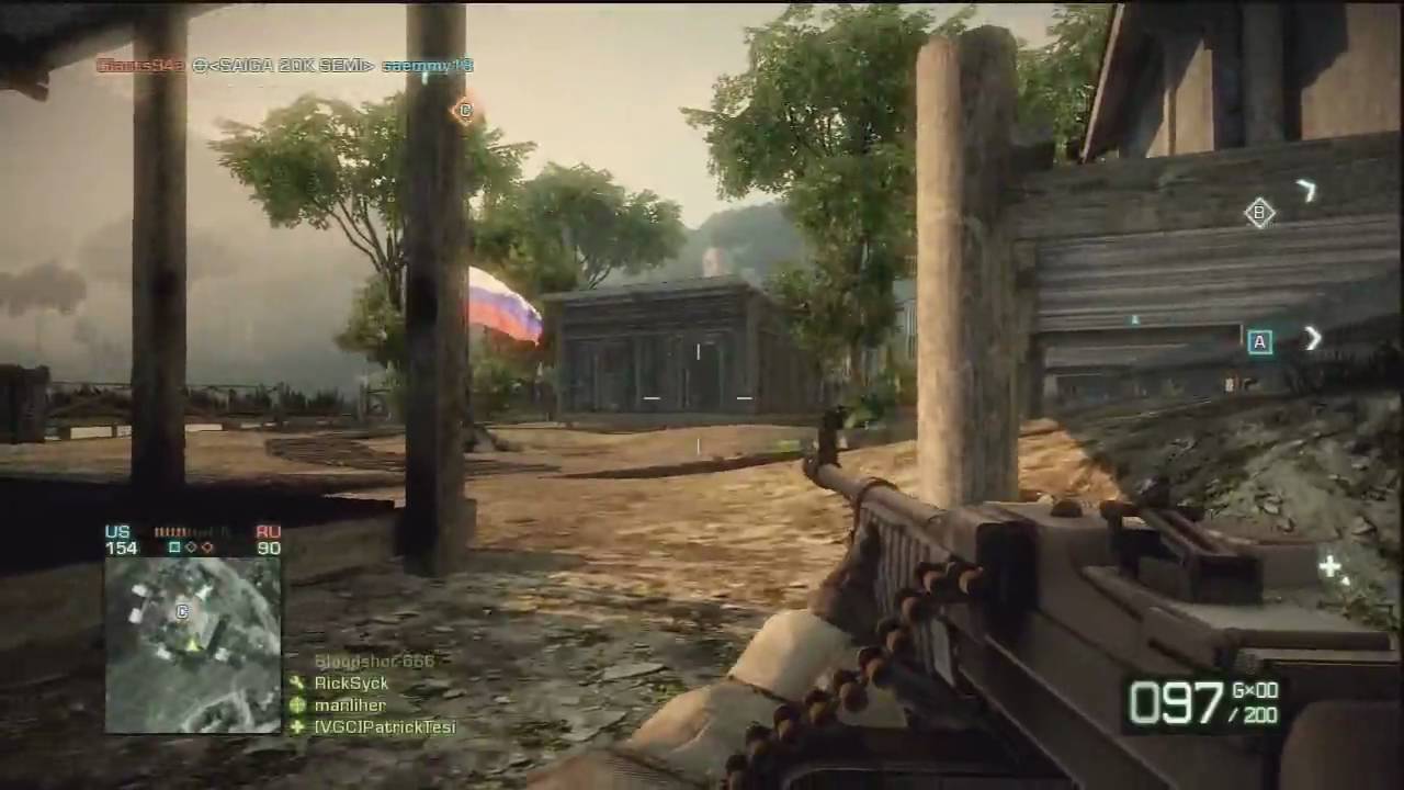 BFBC 2 : T88 LMG Iron Sight Gameplay HD - YouTube