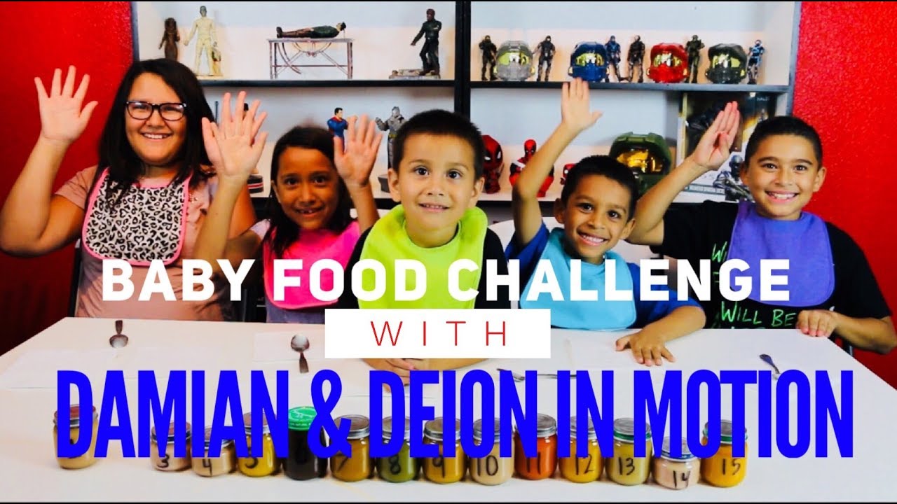 BABY FOOD CHALLENGE with DAMIAN AND DEION IN MOTION!!! - YouTube