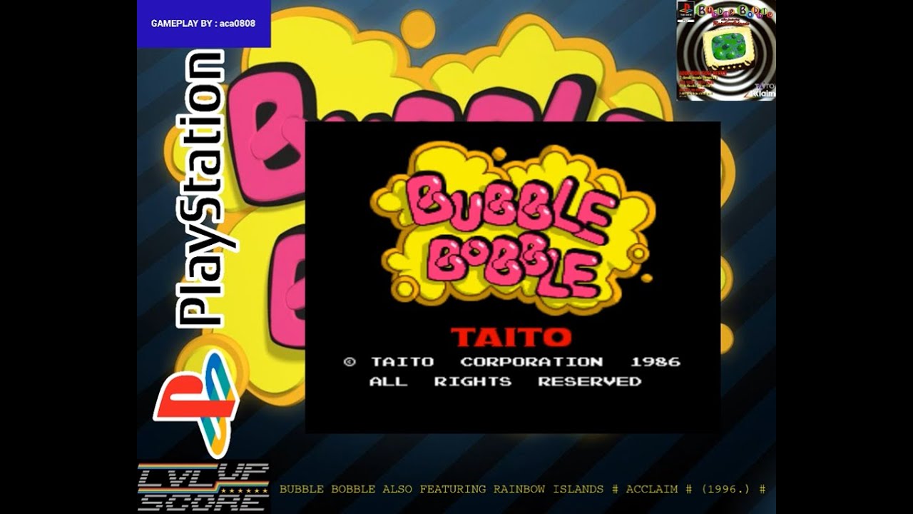 SONY PLAYSTATION 1 # BUBBLE BOBBLE ALSO FEATURING RAINBOW ISLANDS ...
