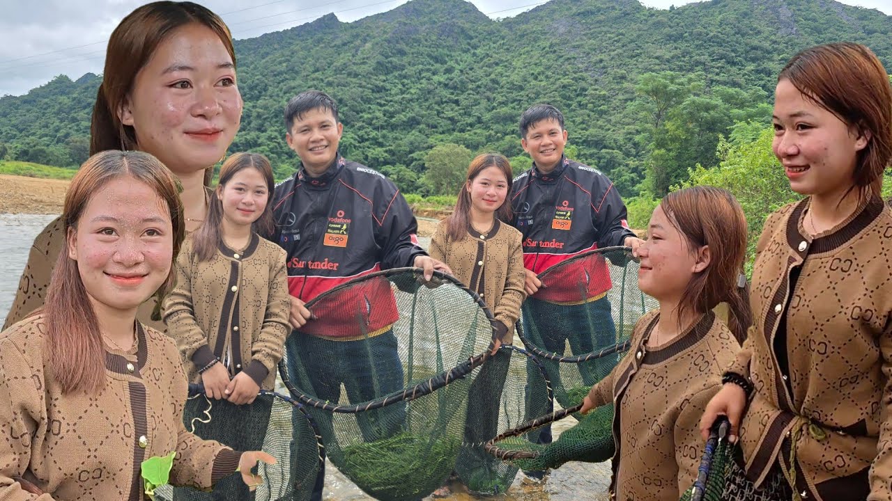 วันนี้น้องย้อย ไปซ่อนปลาไม่ได้ เลยพาบ่าวตุ๊ก และผอสีหอม มาหาเก็บผักของ ...