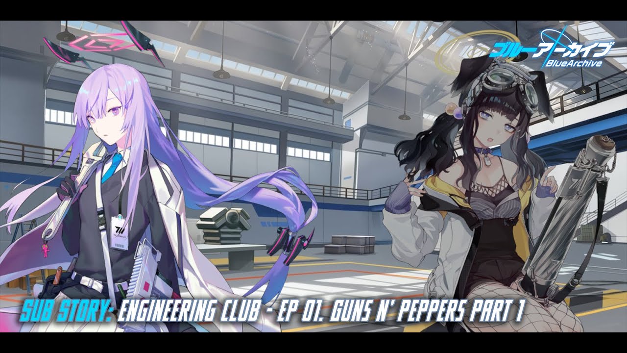 Blue Archive - Sub Story: Engineering Club - EP 01. Guns N' Peppers ...
