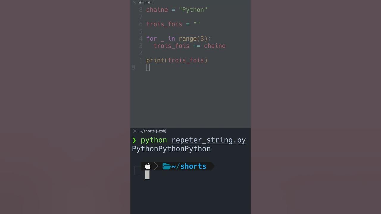 Multiplier une string #python - YouTube