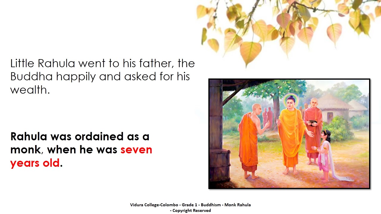 Grade 1 Buddhism Rahula The Young Monk - YouTube