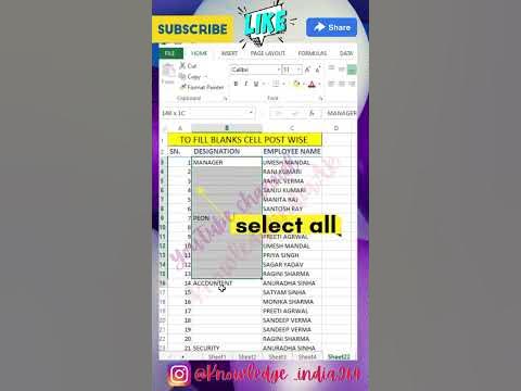 How to Fill Black Cell in Excel #shorts #exceltutorial #exceltricks #exceltips - YouTube