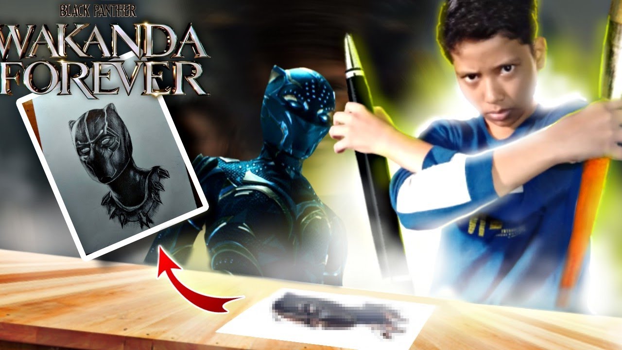 Drawing Shuri's Black Panther⚫🔥 ||Black Panther Wakanda Forever - YouTube