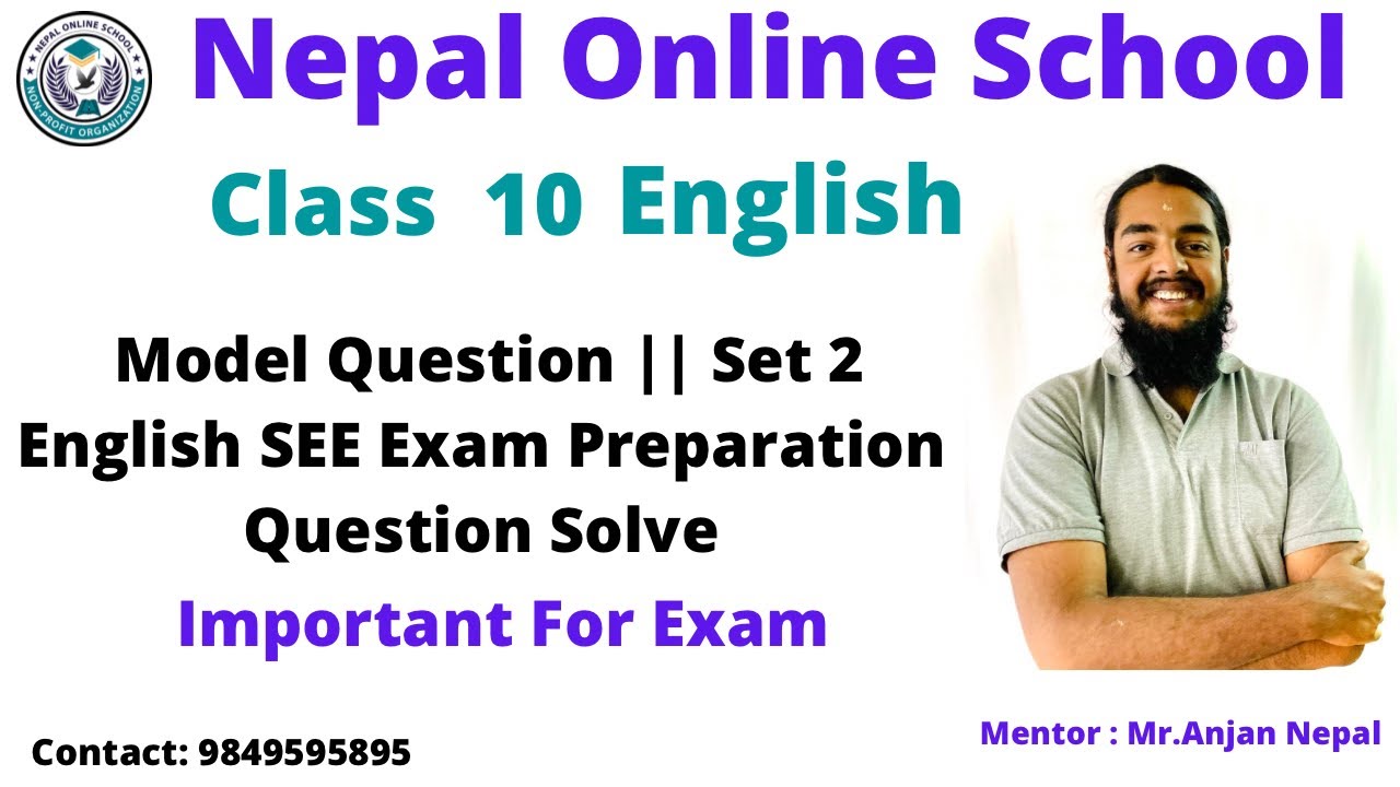 Class 10 || English || Model SET 2 || English SEE Exam Preparation ...