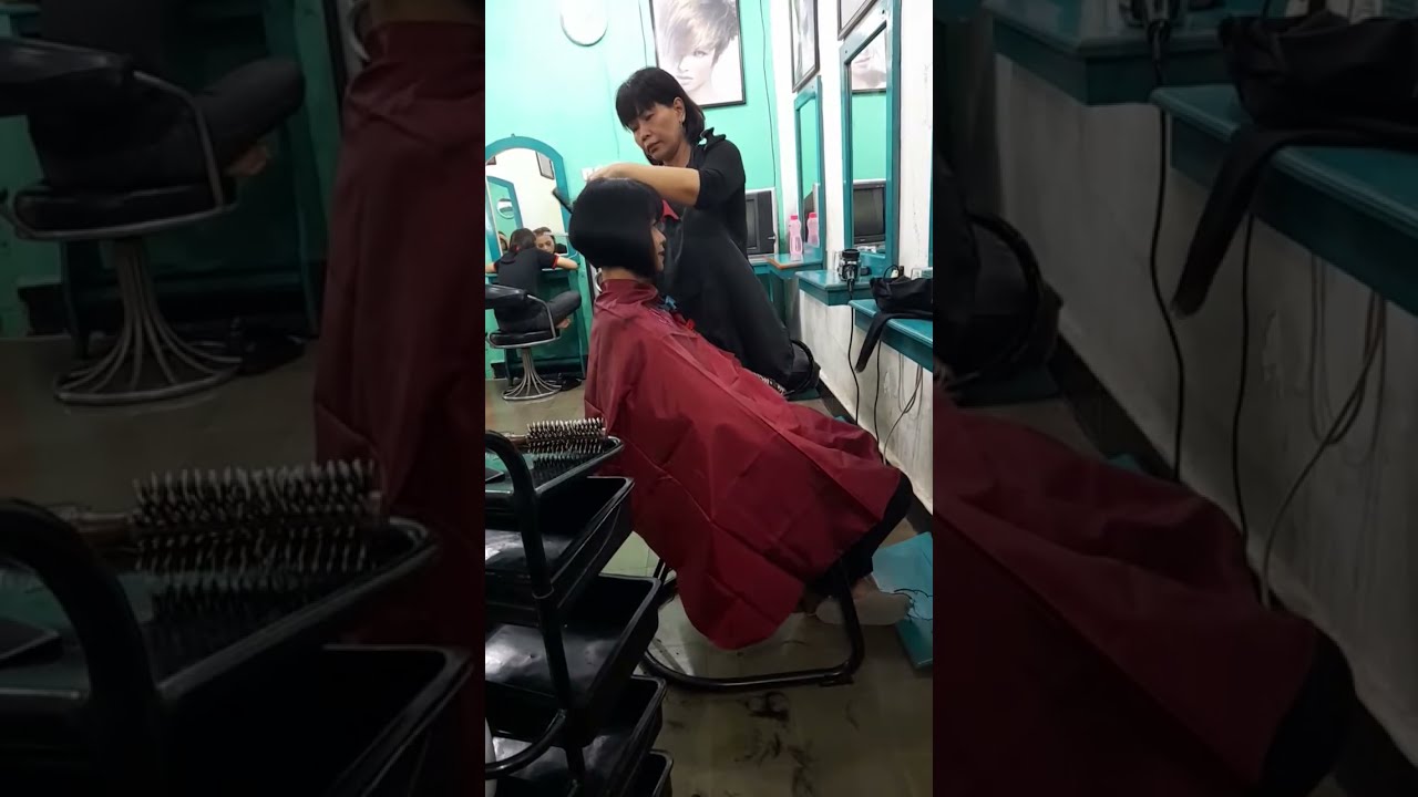 POTONG RAMBUT BOB NUNGGING || HAIRCUT A LINE BOB BY SALON TEGAL - YouTube