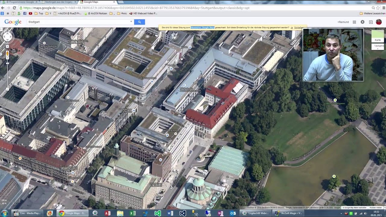 Trick: Google Maps Luftaufnahmen Vogelperspektive deiner Stadt 3D - YouTube
