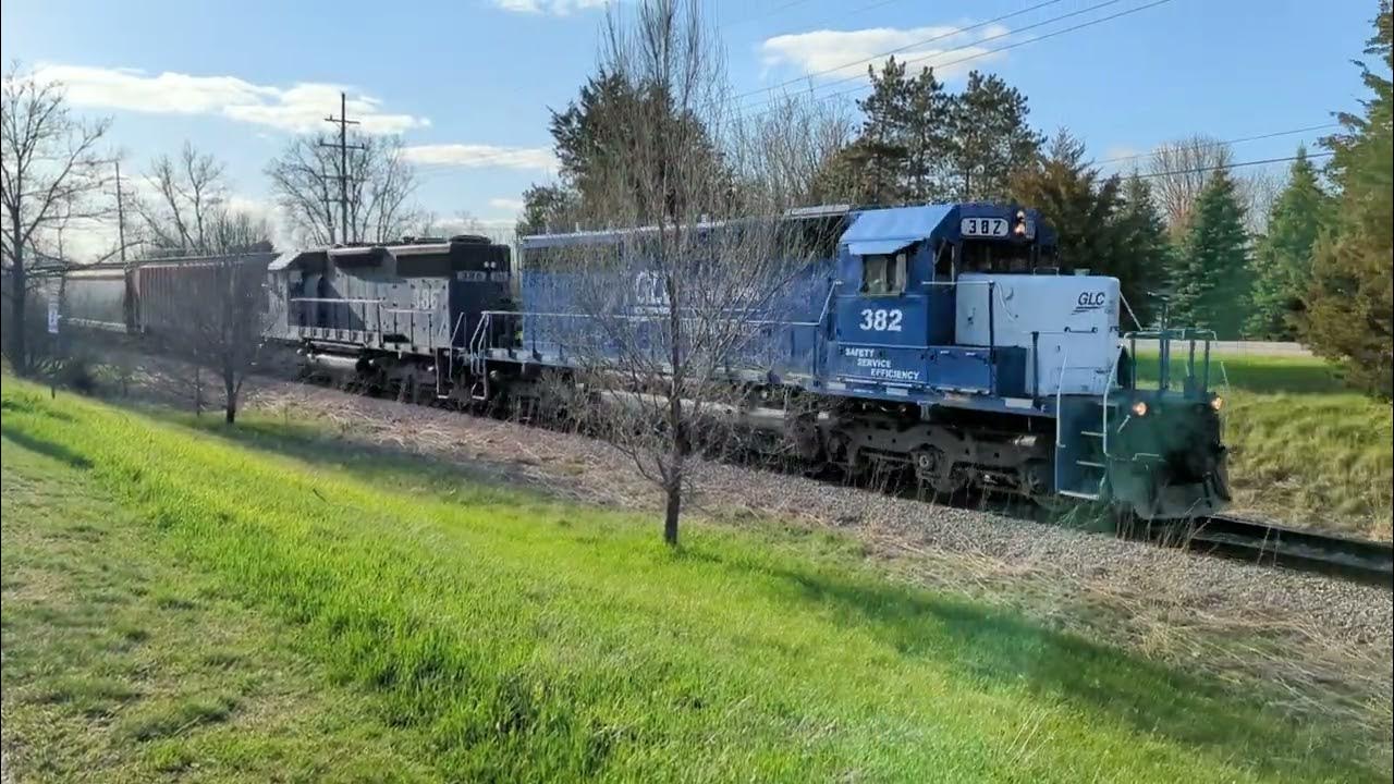 Friendly Crew With a Trailing SD35 on the GLC Railroad - YouTube